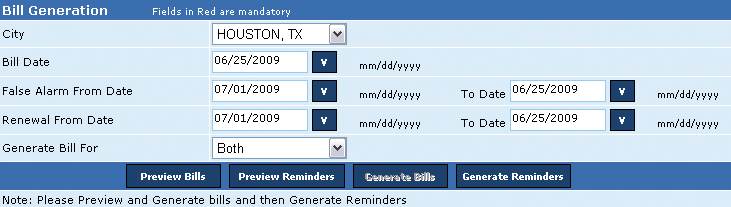 Bill Generation
